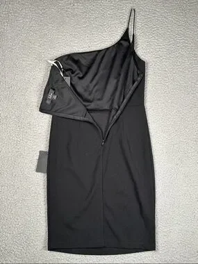 Lulus | Dresses | Nwt Lulus Guest List Black One Shoulder Bodycon Mini ...